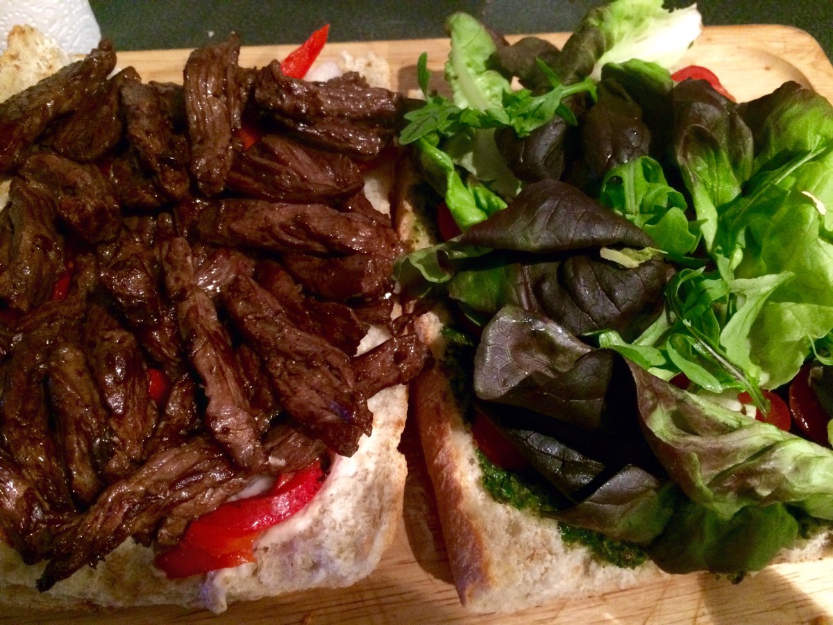 Steak sangers 4 supper – Cooking with Mr Fitz